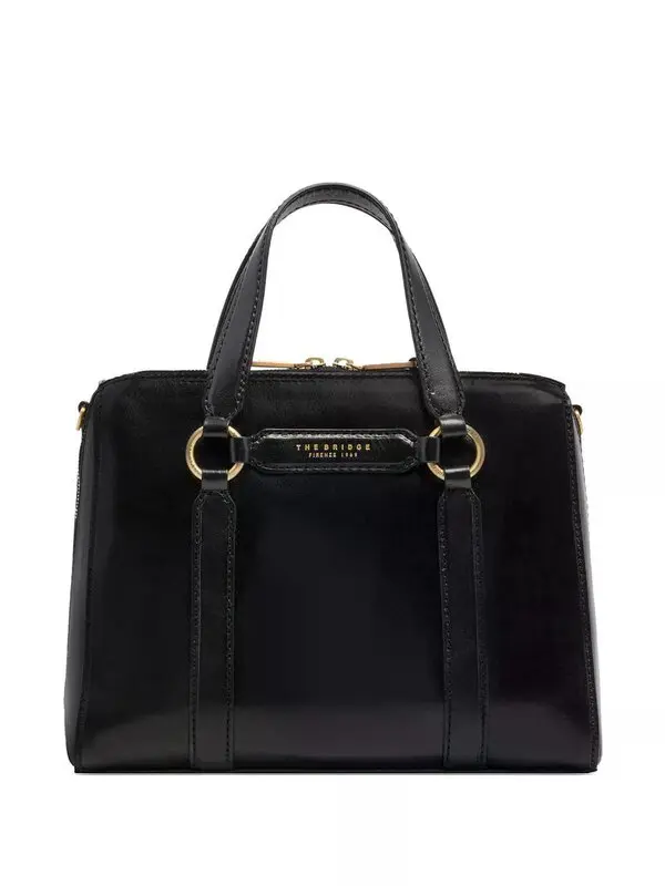 THE BRIDGE Laura Large Leather Tote Bag - Black