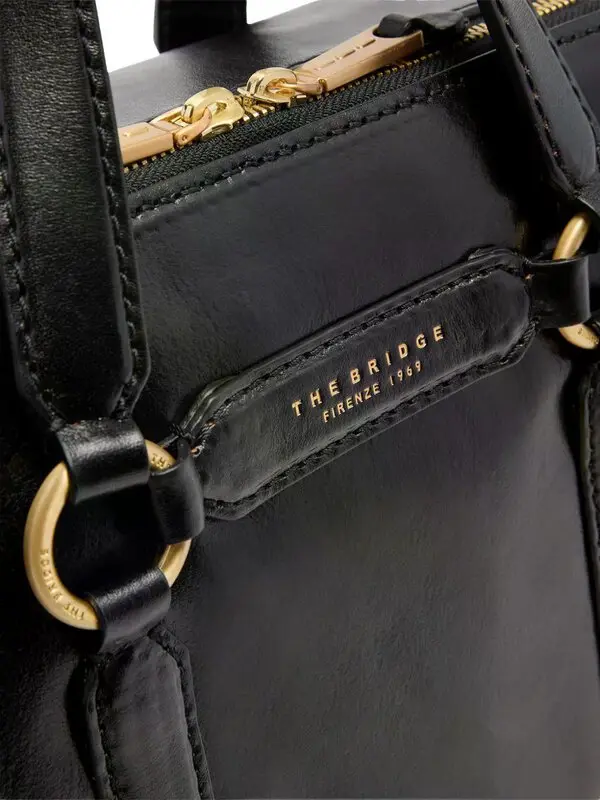 THE BRIDGE Laura Large Leather Tote Bag - Black