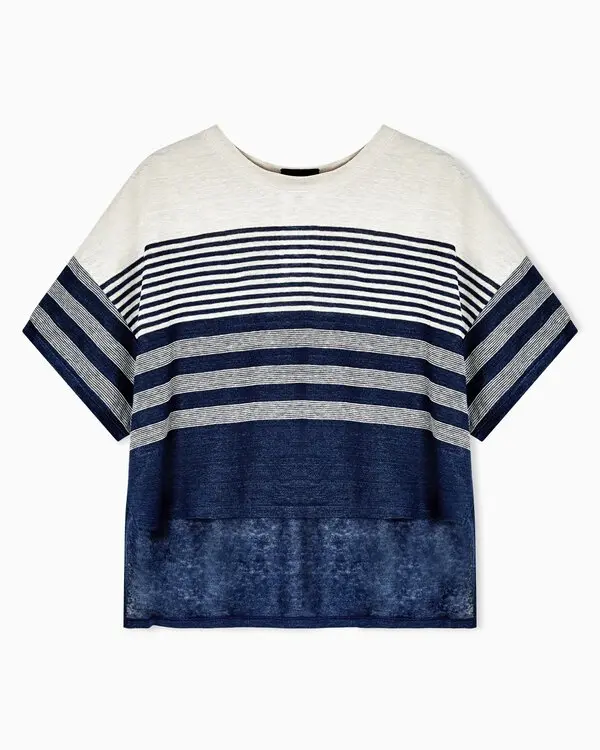 Giorgio Armani Striped Linen Jersey Jumper