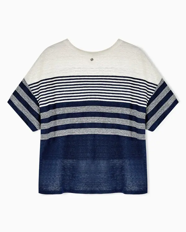 Giorgio Armani Striped Linen Jersey Jumper