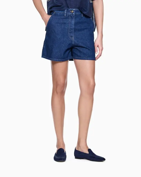 Giorgio Armani Stretch Cotton Denim Shorts