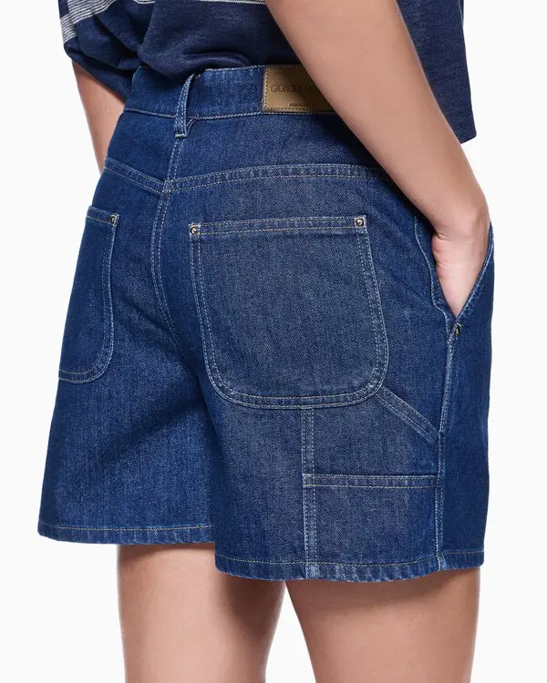 Giorgio Armani Stretch Cotton Denim Shorts