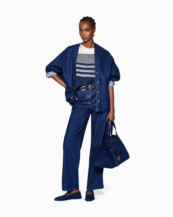 Giorgio Armani Stretch Cotton-denim Shirt Jacket
