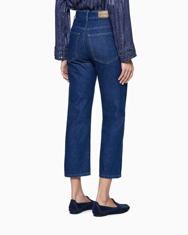 Giorgio Armani Stretch Cotton Denim Five-pocket Trousers