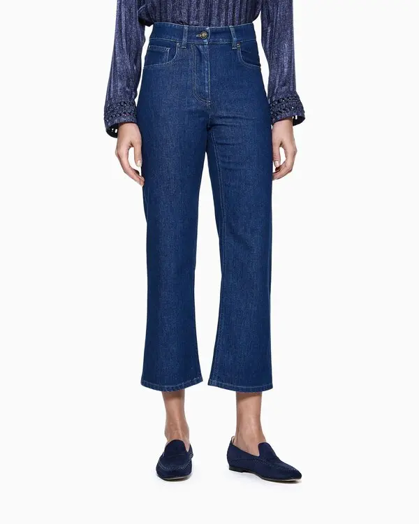 Giorgio Armani Stretch Cotton Denim Five-pocket Trousers