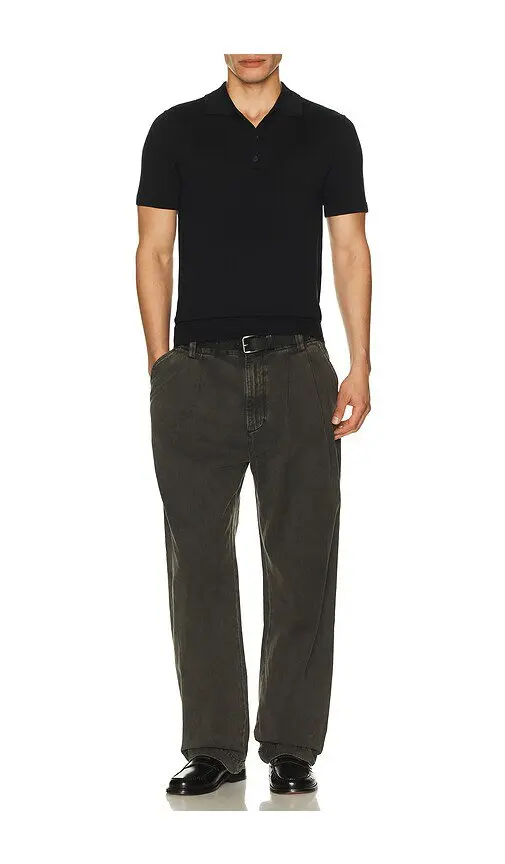 NILI LOTAN Bryce Polo Sweater In Blue