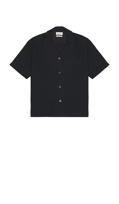 FRAME Open Weave Shirt In Navy - Dark Navy