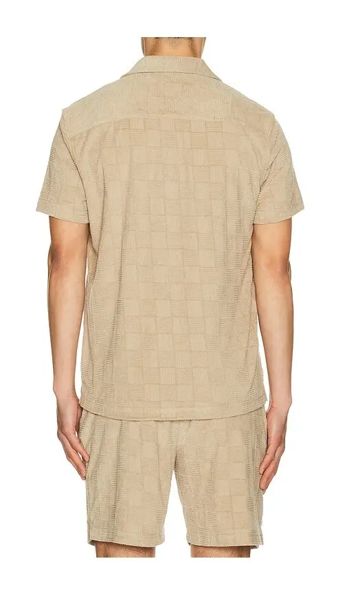 Rails Maverick Camp Collared Shirt In Beige - Grange Craft Paper