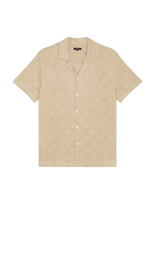 Rails Maverick Camp Collared Shirt In Beige - Grange Craft Paper
