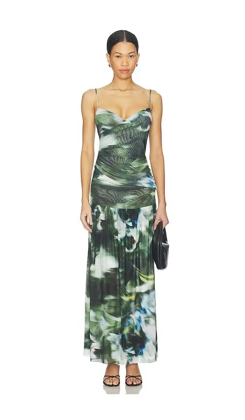 Misa Tala Dress In Green - Casablanca Lily