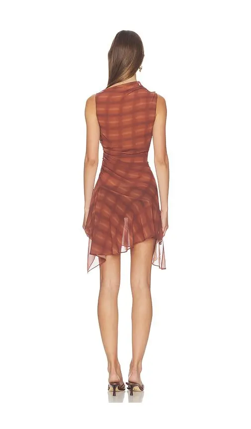 LOVERS AND FRIENDS Amari Mini Dress - Brown Plaid