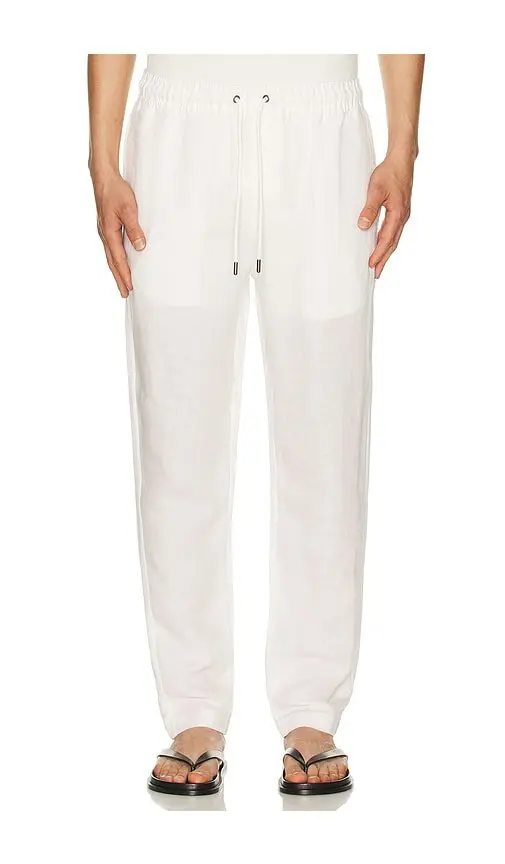 Onia Air Linen Pull-on Pant - White