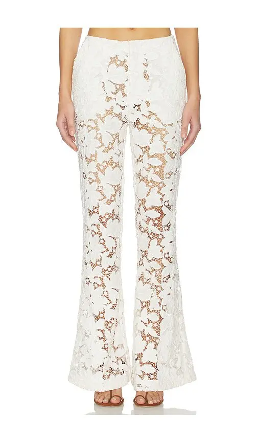 Tularosa Alino Flare Pant In Ivory - Ecru