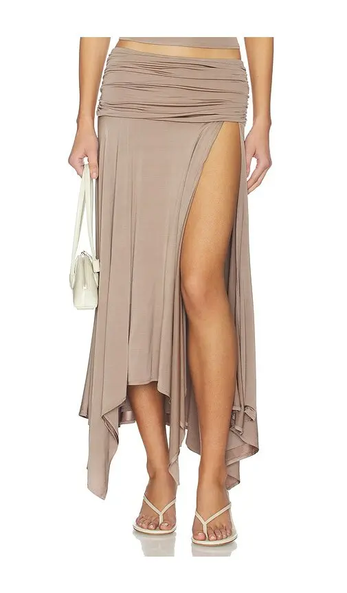 Nbd Niya Midi Skirt - Taupe