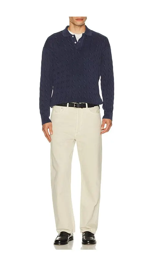 Polo Ralph Lauren Long Sleeve Cable Knit Polo Sweater
