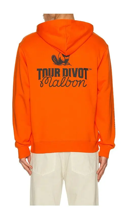 MALBON Fesque Tour Divot Hoodie In Orange - Flame & Bark Camo