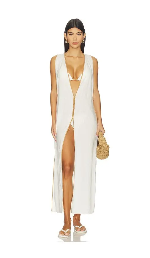 VIX PAULA HERMANNY Iva Long Cover Up In White - Off White