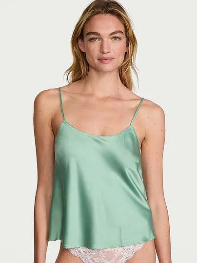 Victoria's Secret Satin Cami Top - Green
