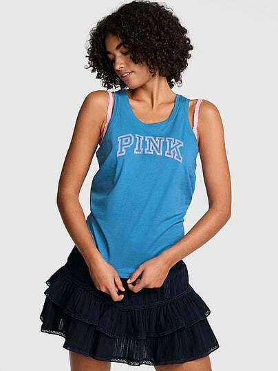 Pink Campus Cotton™ Tank Top - Blue