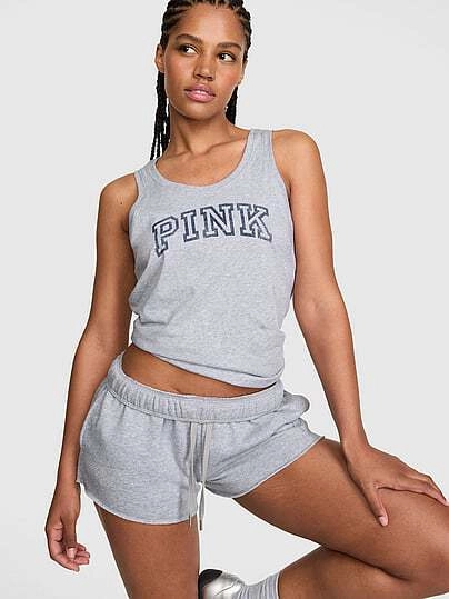 Pink Campus Cotton™ Tank Top - Grey