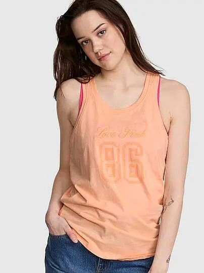 Pink Campus Cotton™ Tank Top - Orange