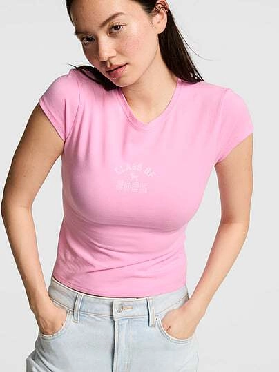 Pink Cotton Baby Tee - Pink