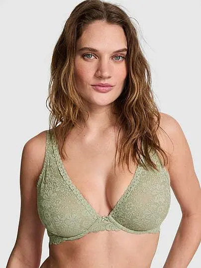 Pink Wink Wink™ Undercover Lift Unlined Plunge Bra - Green