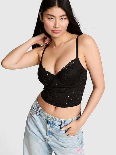 Pink Wink™ Corset Top - Black