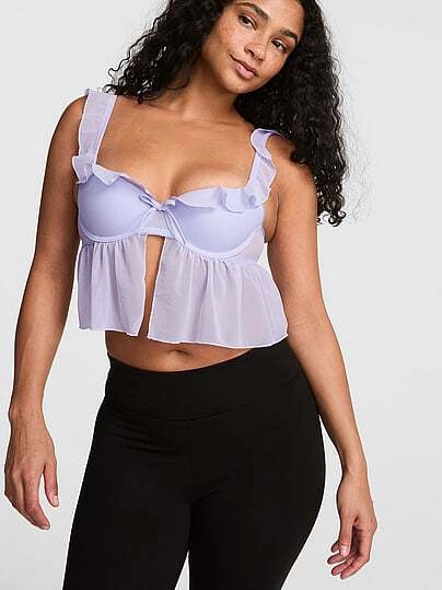 Pink Wink™ Lightly Lined Scoop Corset Top - Purple