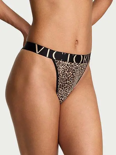 Victoria's Secret Cotton Exploded Logo 90s Brief Panty - Print