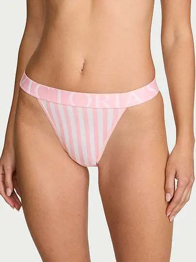 Victoria's Secret Cotton Exploded Logo 90s Brief Panty - Print