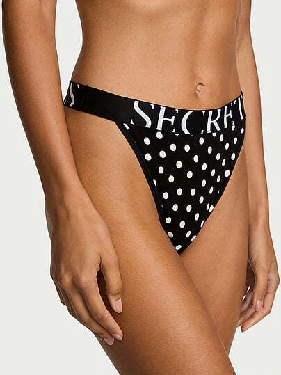 Victoria's Secret Cotton Exploded Logo 90s Brief Panty - Print