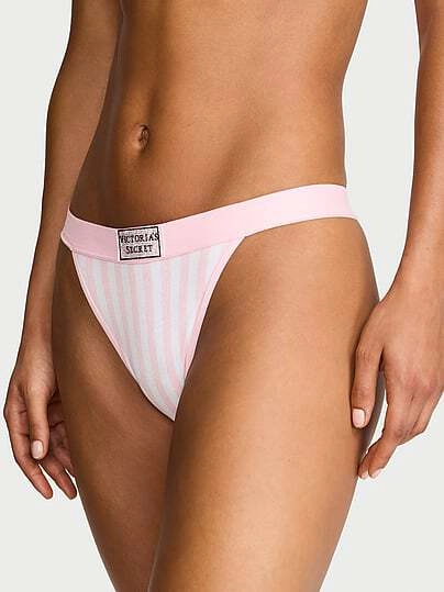 Victoria's Secret Cotton Shine Logo 90s Brief Panty - Print