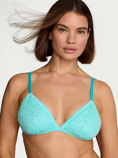 Victoria's Secret Lacie Unlined Triangle Bralette - Blue