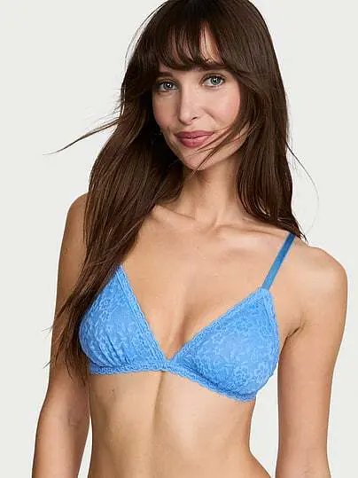 Victoria's Secret Lacie Unlined Triangle Bralette - Blue