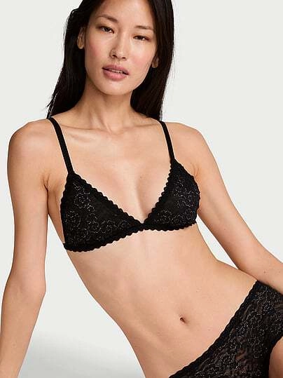 Victoria's Secret The Lacie Unlined Triangle Bralette - Gold
