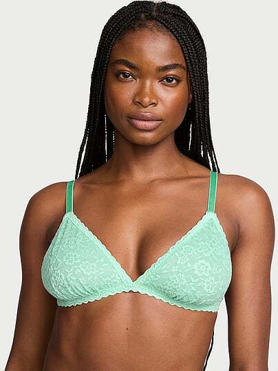 Victoria's Secret Lacie Unlined Triangle Bralette - Green