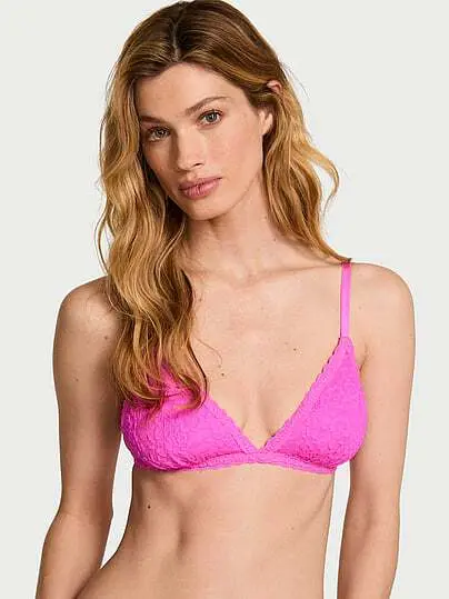 Victoria's Secret Lacie Unlined Triangle Bralette - Pink