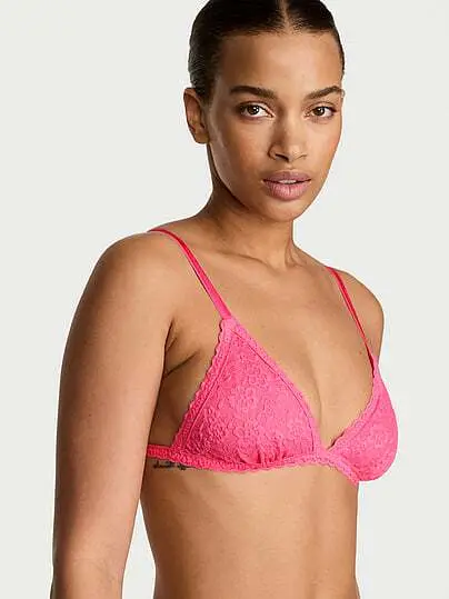 Victoria's Secret Lacie Unlined Triangle Bralette - Pink