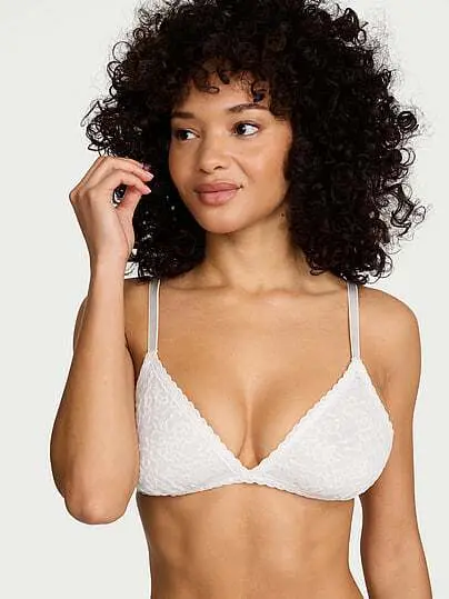 Victoria's Secret Lacie Unlined Triangle Bralette - White,ivory