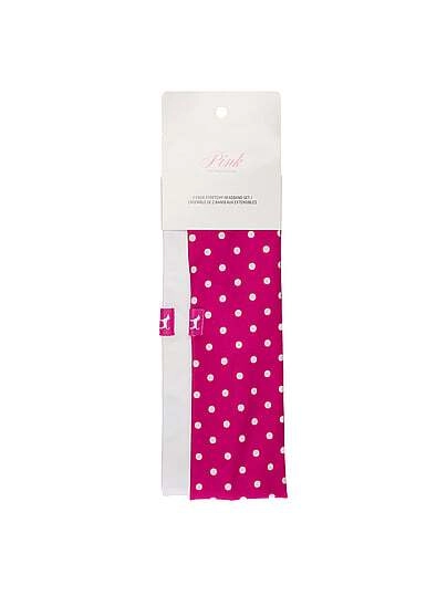 Pink 2-pack Stretchy Headbands - Print