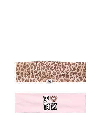 Pink 2-pack Stretchy Headbands - Print