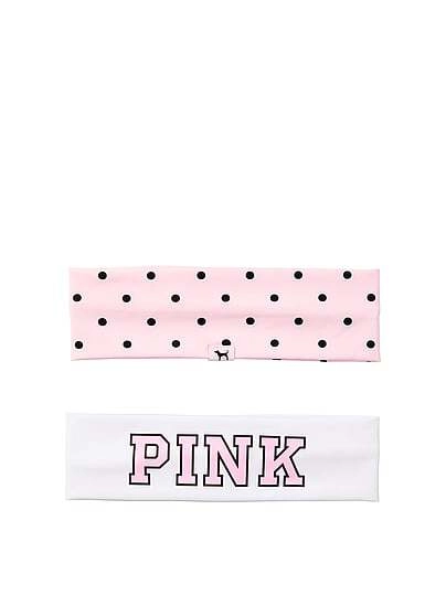 Pink 2-pack Stretchy Headbands - Print