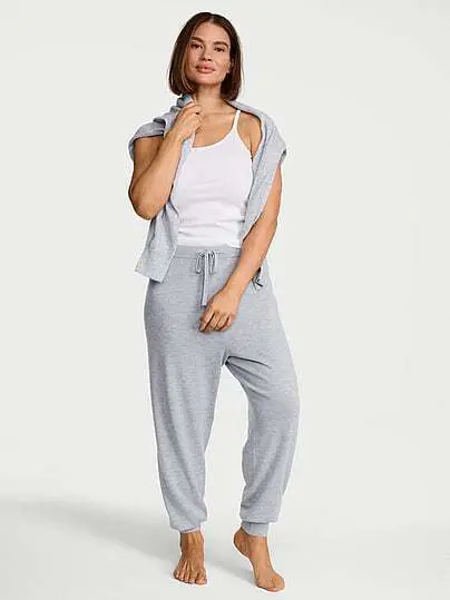 Victoria's Secret Luxe Knit Jogger Pants - Grey