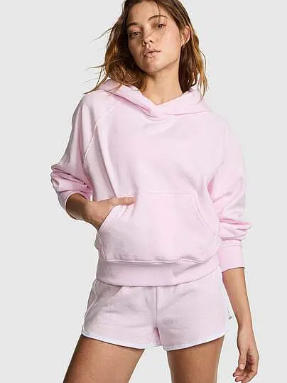 Pink Campus Fleece™ Shrunken Hoodie - Pink