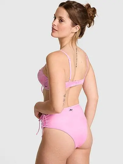 Pink High-waisted Itsy Bikini Bottom - Pink