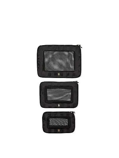 Victoria's Secret 3-piece Compression Packing Cubes Set - Black