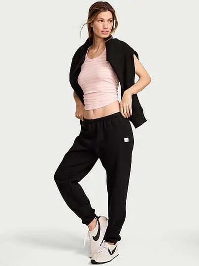 Victoria's Secret Angel Essentials Slim Fleece Jogger Sweatpant - Black