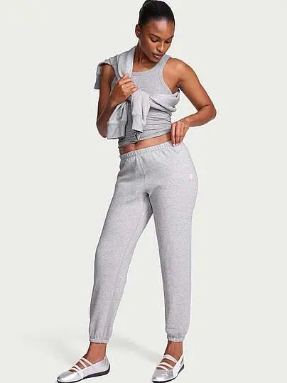 Victoria's Secret Angel Essentials Slim Fleece Jogger Sweatpant - Grey