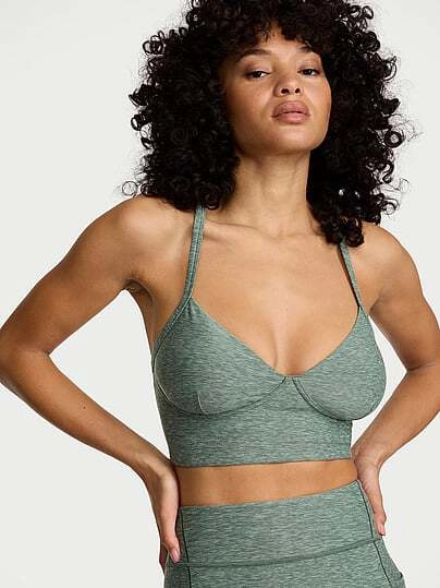 Victoria's Secret Vsx New Essential Racerback Sports Bra - Print